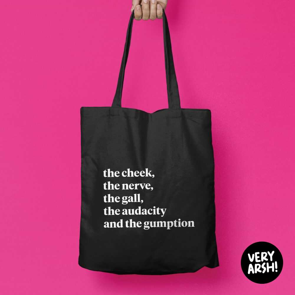The Cheek, The Nerve, The Gumption Tote Bag inspired by Tayce from ...